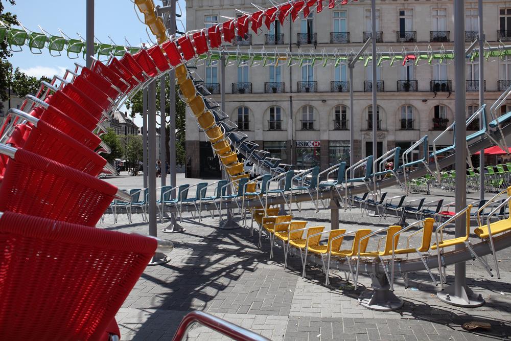roller coaster art installation