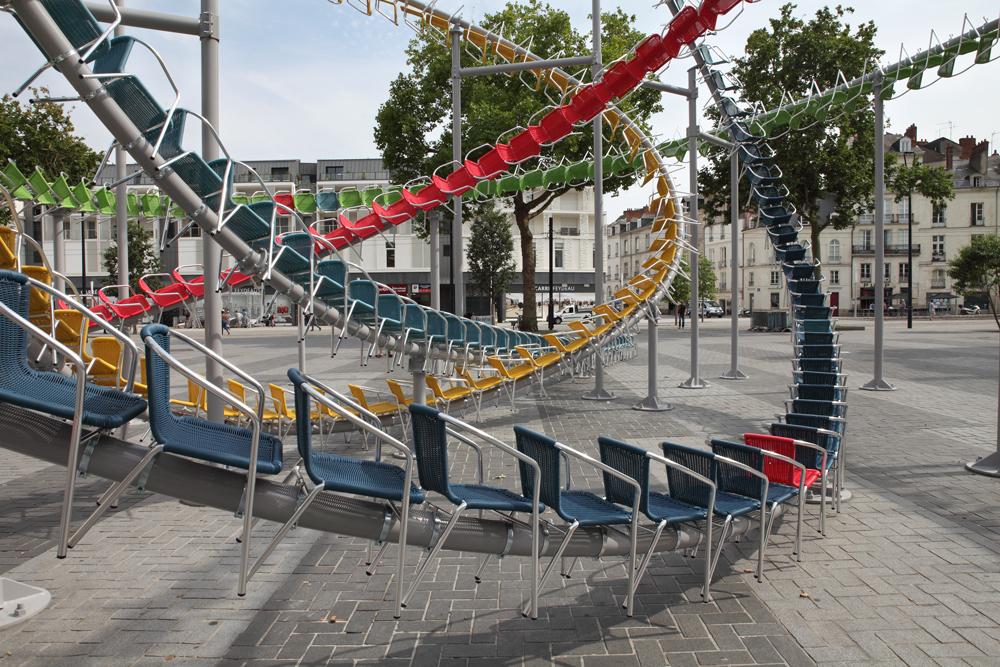 roller coaster art installation