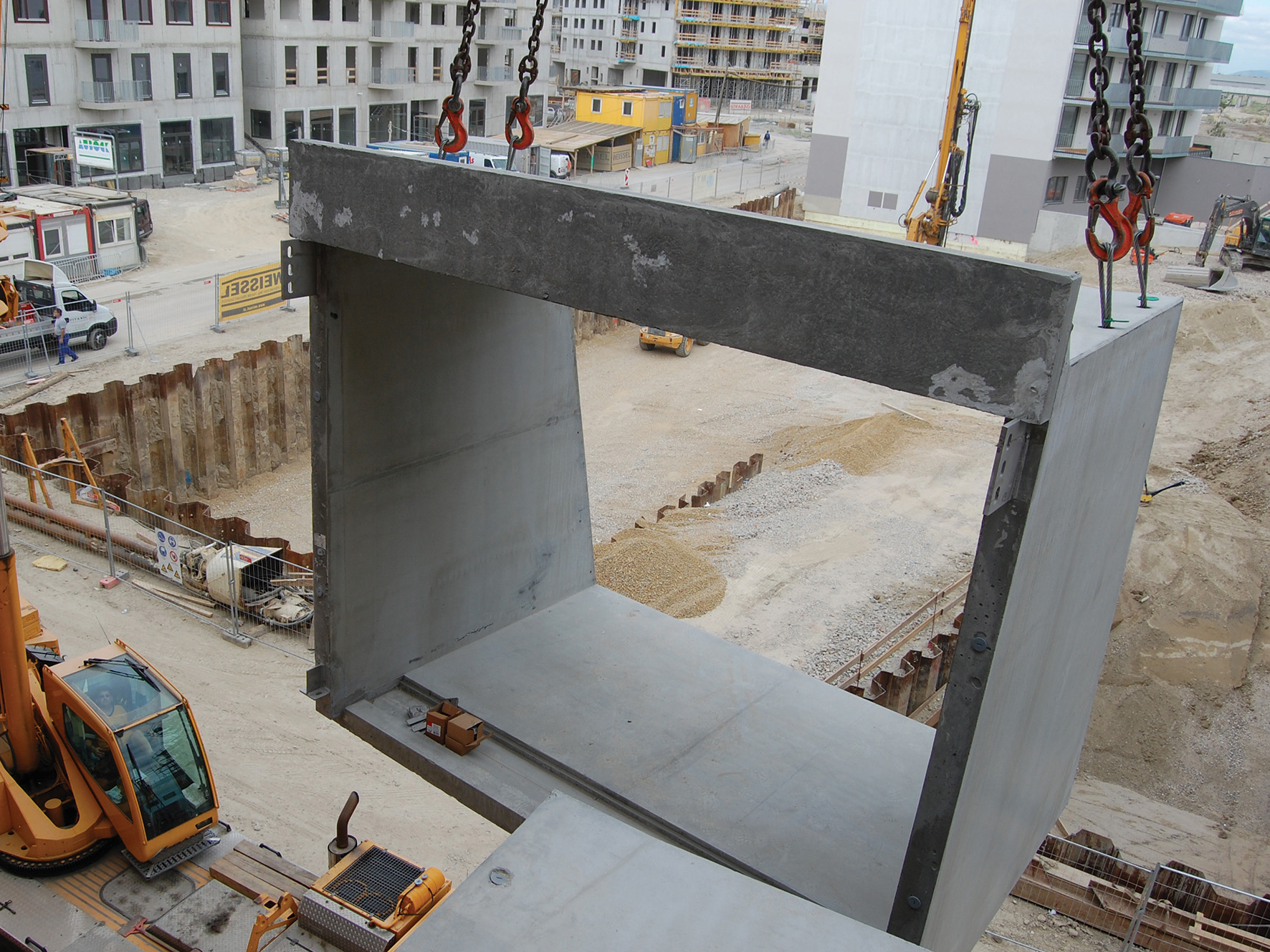 Staggered block buildings: Apartment complex in Seestadt Aspern