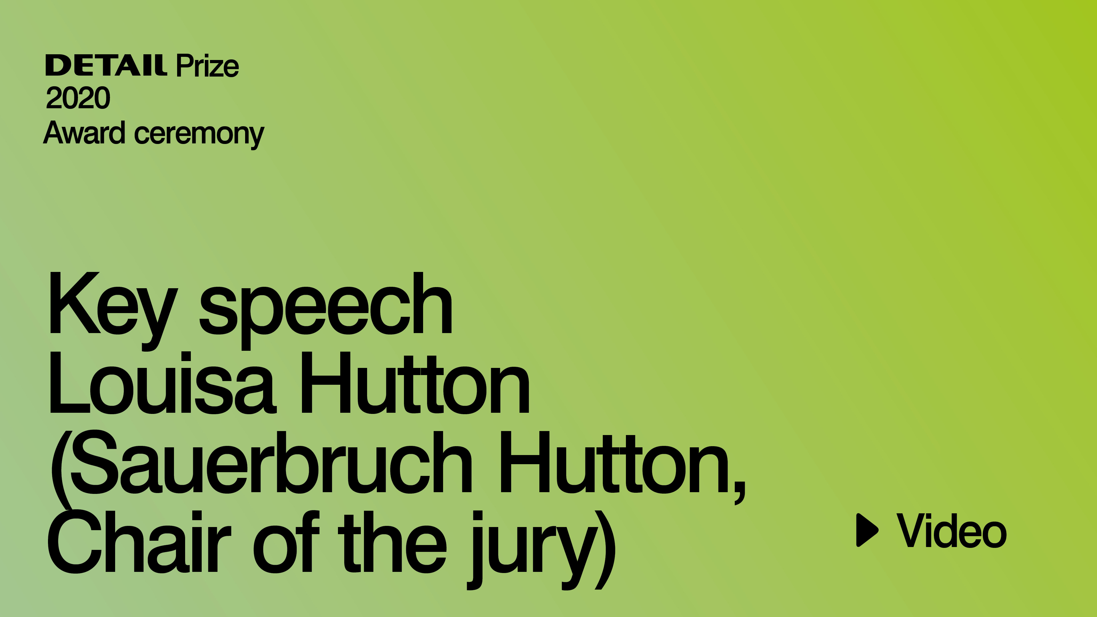 Key speech by Louisa Hutton